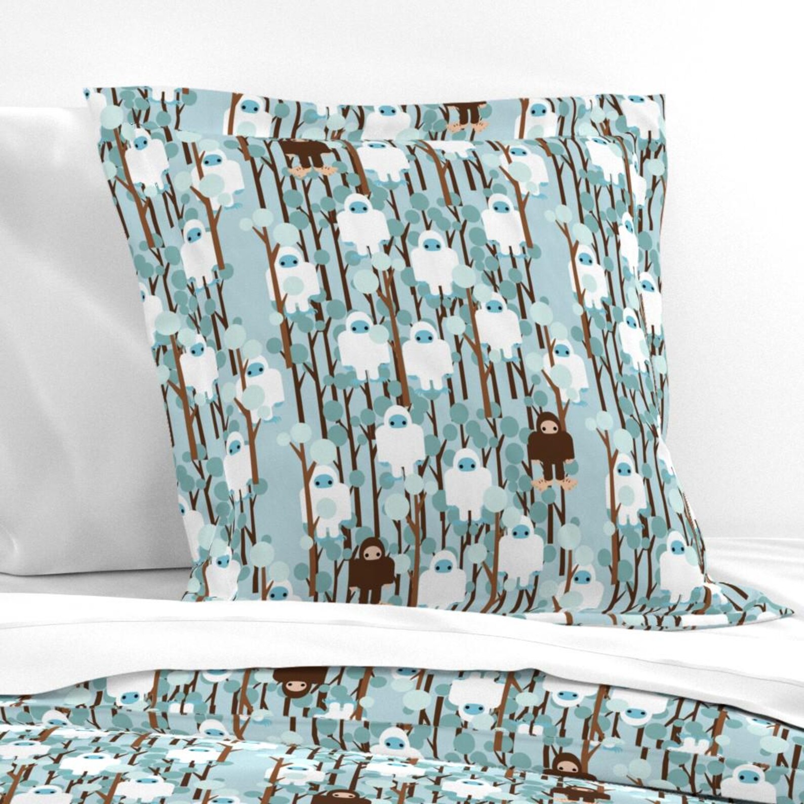 Bigfoot Bedding - Lost in Yeti Forest Small by Thirdhalfstudios ...