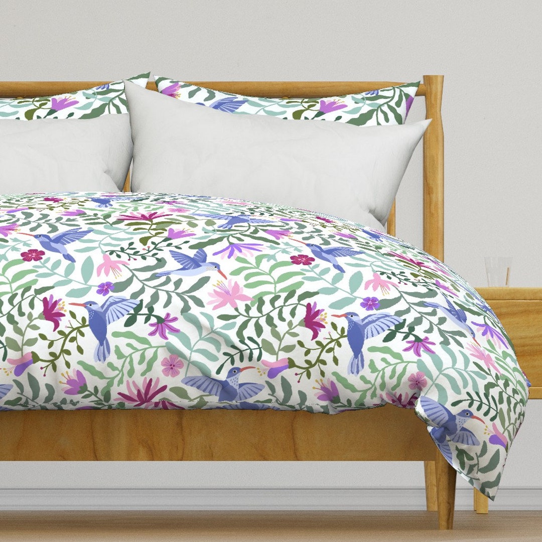 Hummingbird Bedding Hummingbird Garden by Ester_muxune Flower Purple ...