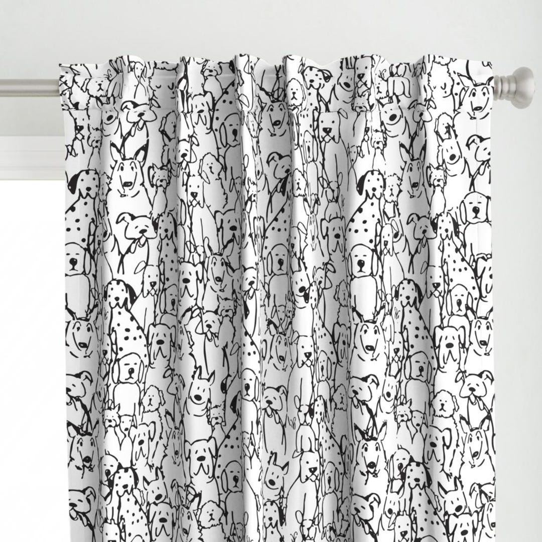 Canine Curtain Panel - Pet Animal Love Friend Custom Curtain Panel ...