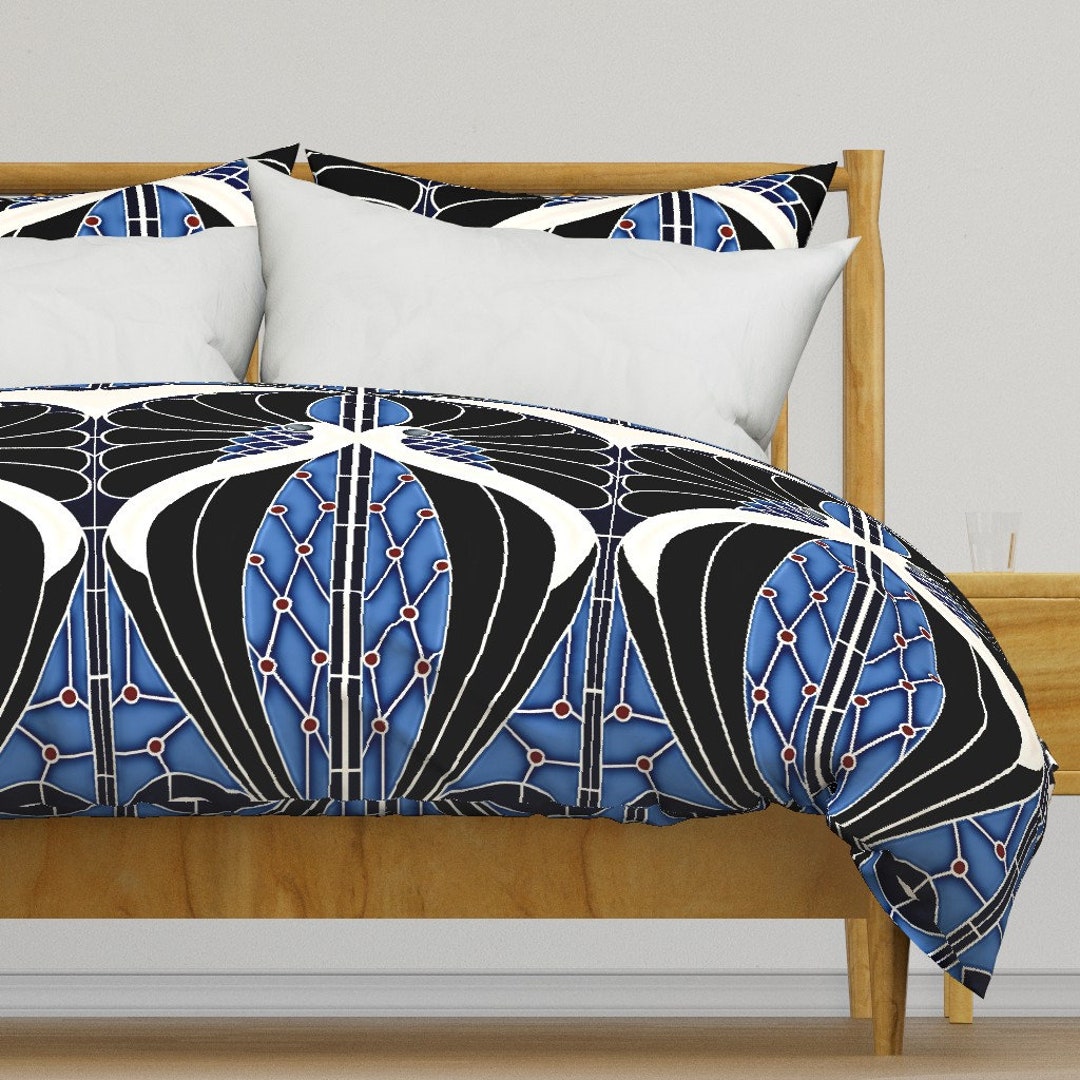 Art Nouveau Bedding Peacocks Art Nouveau by Heckadoodledo - Etsy