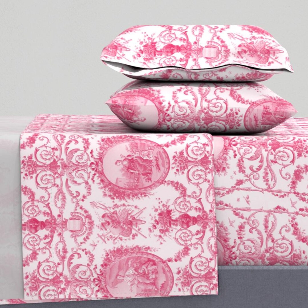Romantic Pink Rococo Sheets - Pink Dawn Rococo by Peacoquettedesigns ...
