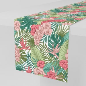 Tropical Table Runner Paradise by Adehoidar Flowers Heliconia Exotic ...