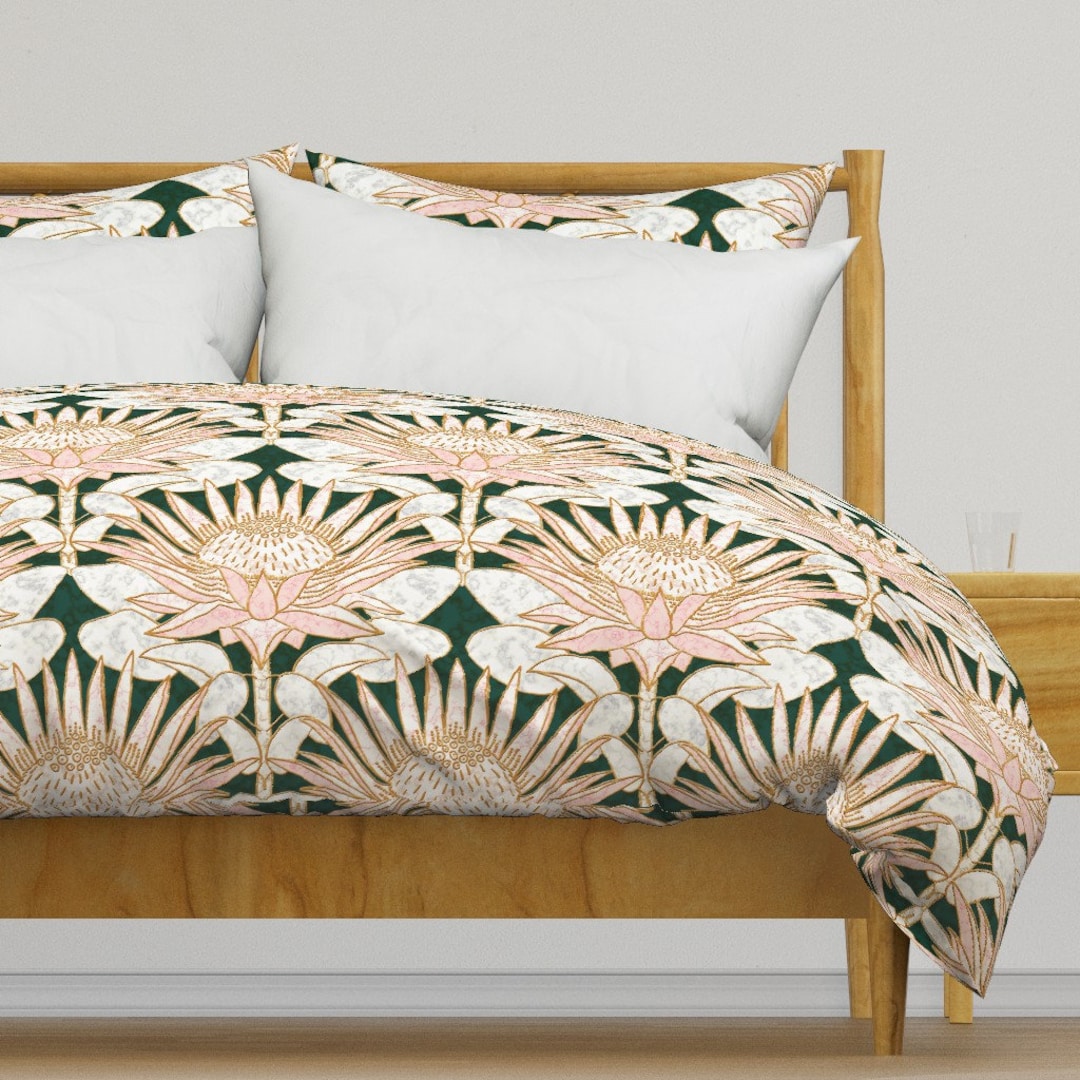 Art Deco Bedding Protea Art Deco by Helenpdesigns Marble Look Art ...