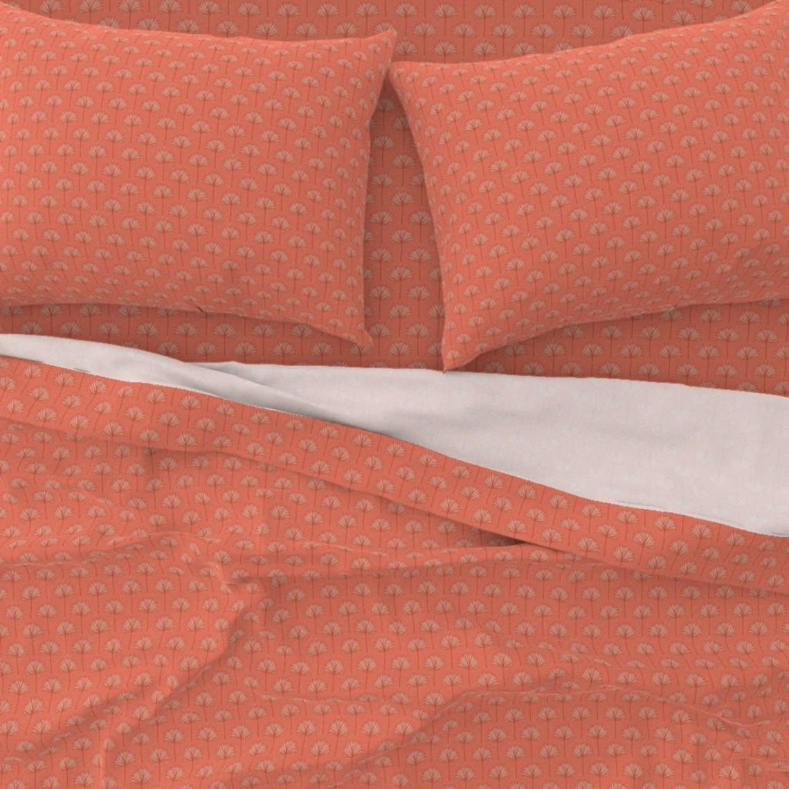 Coral Palm Tree Sheets - Fan Palm by Jocavecreative - Pink Coastal ...