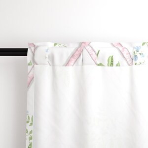 Pink Trellis Curtain Panel - Eloise by Danika_herrick - Ribbons Sweet ...