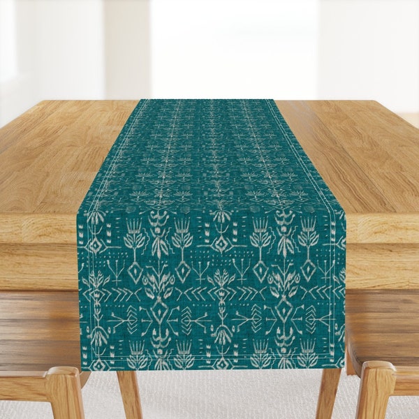 Teal Ikat Fabric - Etsy