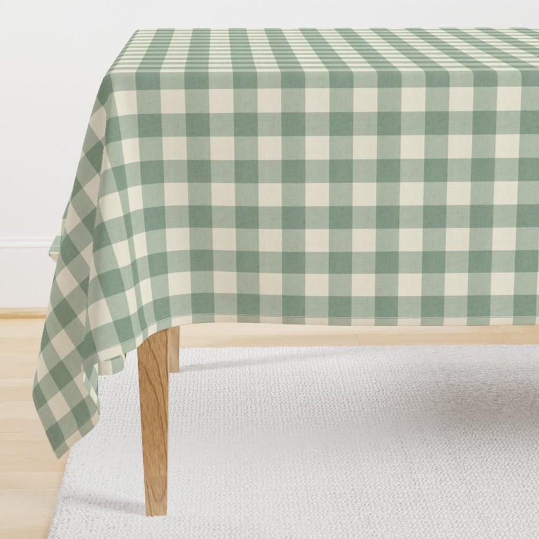 Rustic Tablecloth - Sage Gingham Small by Colorwithdelight - Country ...
