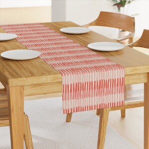 Coral Stripes Table Runner - Coral Stripes by Juliaschumacher ...