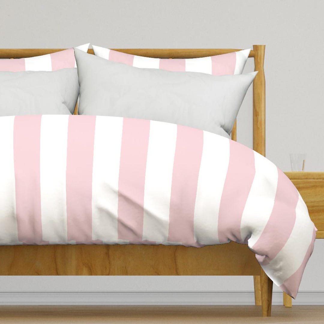Pastel Pink Stripe Bedding - Cotton Candy by Patricia_lima - Soft Pink ...