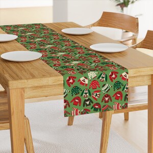 Christmas Table Runner - Ugly Christmas Sweaters by Sandra_hutter ...