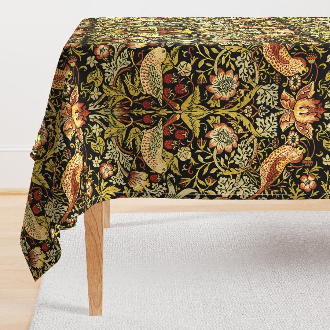 William Morris Tablecloth Strawberry Thief by Peacoquettedesigns ...
