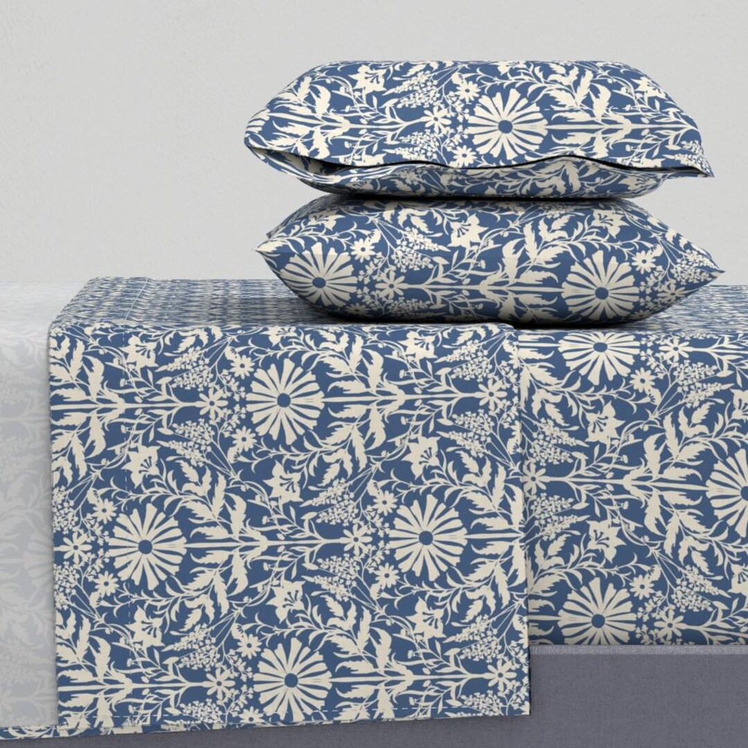 Ecru Floral Damask Sheets - Floral Damask by Smokeinthewoods ...