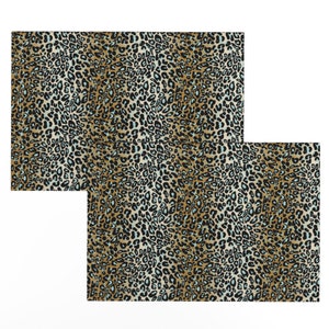 Animal Print Placemats set of 2 Leopard_camel-aqua-black - Etsy