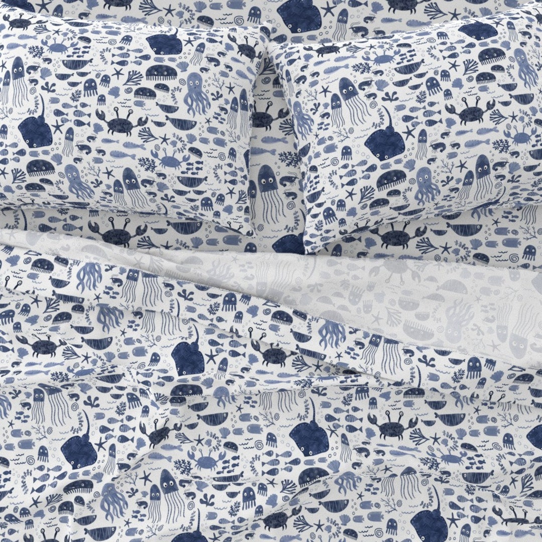 Ocean Animals Sheets Under the Deep Blue Sea by - Etsy