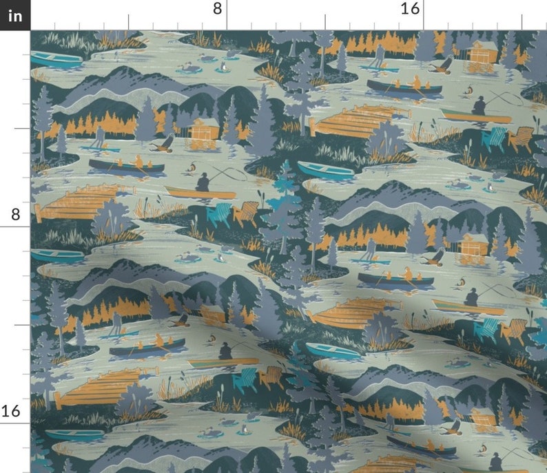 Summer Duvet Cover Lake Life by Taranealart Woods Lake - Etsy