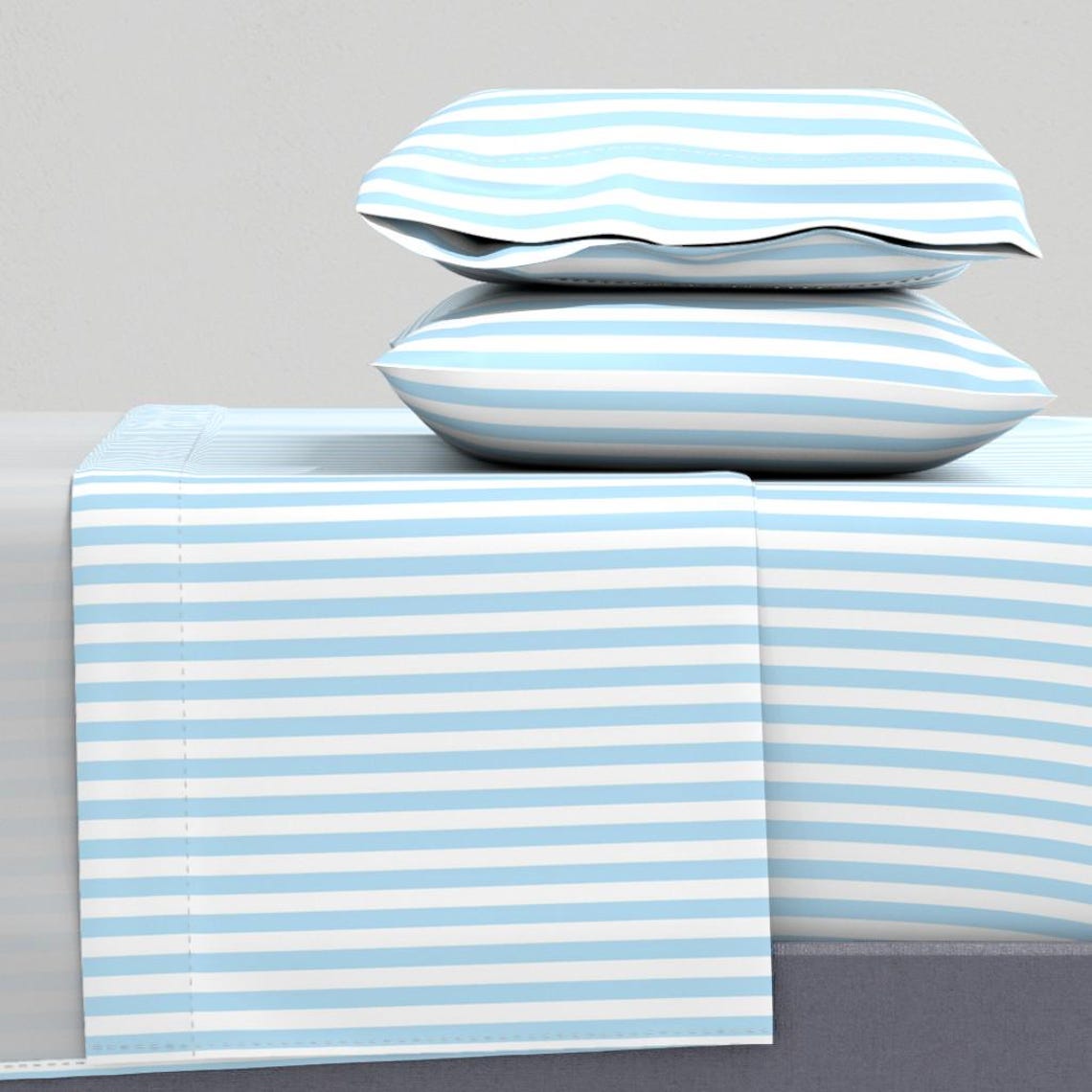 Baby Blue Stripe Sheets - Light Blue Stripe by Littlemisscrow - Pastel ...