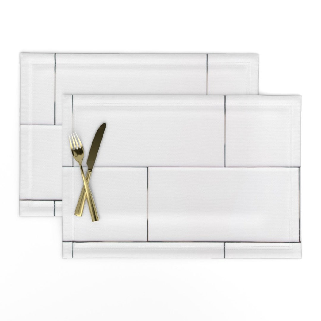 Kitchen Placemats set of 2 Subway Tile by Littlerhodydesign Tile ...