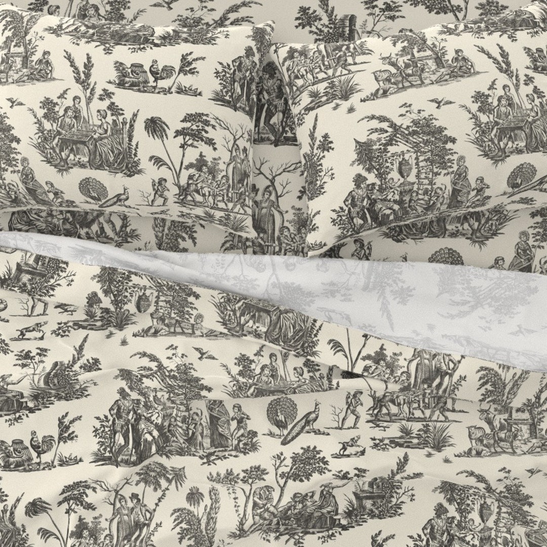 Cream Toile Sheets Marseilles Toile by Peacoquettedesigns - Etsy