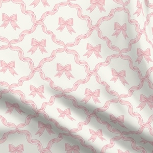 Pink Bow Sheets - Ribbon Diamond by Nessnordberg - Ribbon Trellis ...