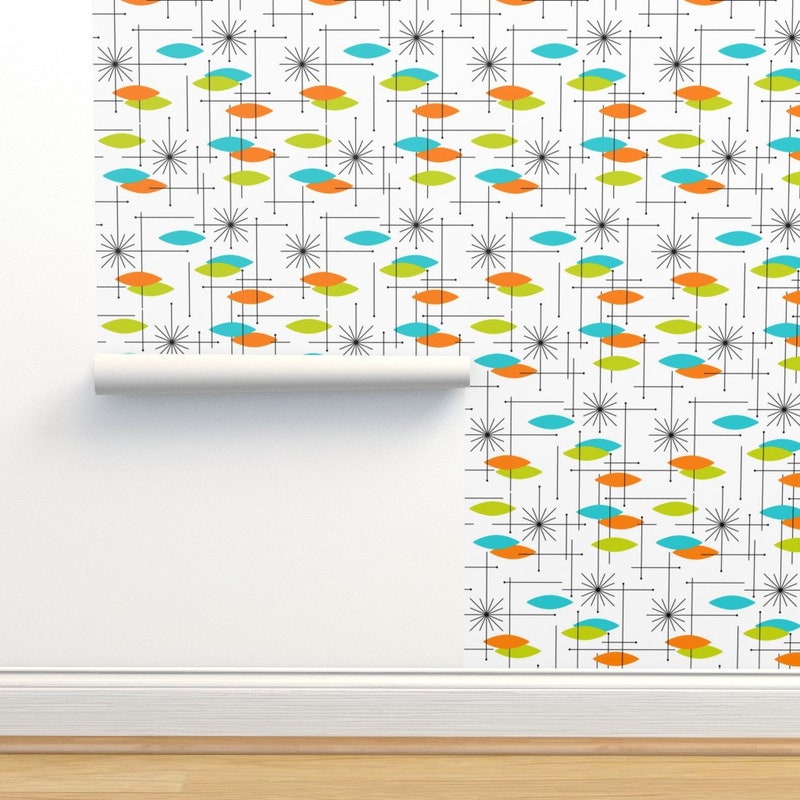 Midcentury Wallpaper - Etsy