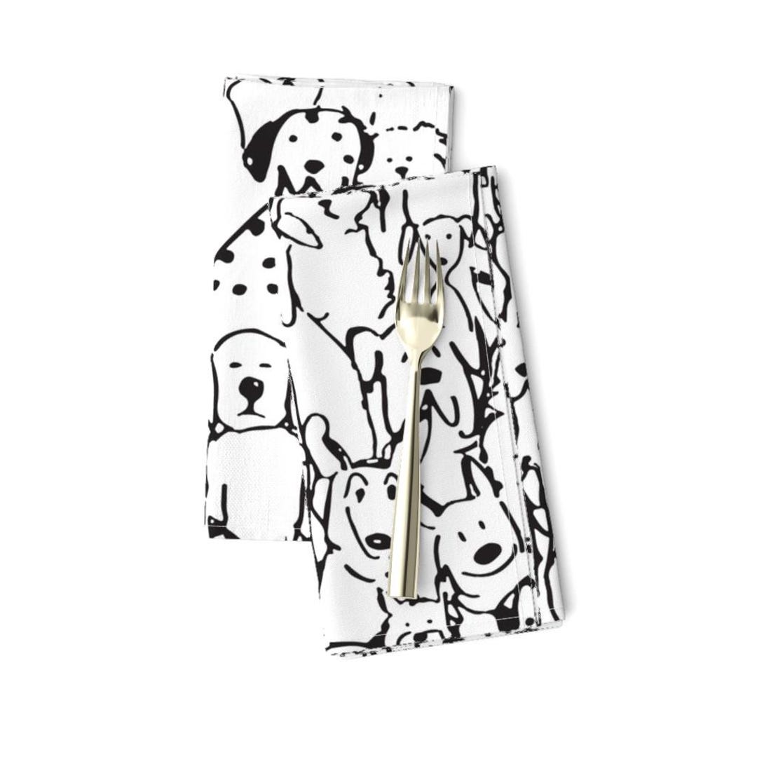 Canine Dinner Napkins (set of 2) - Dog's Life Black White by ...
