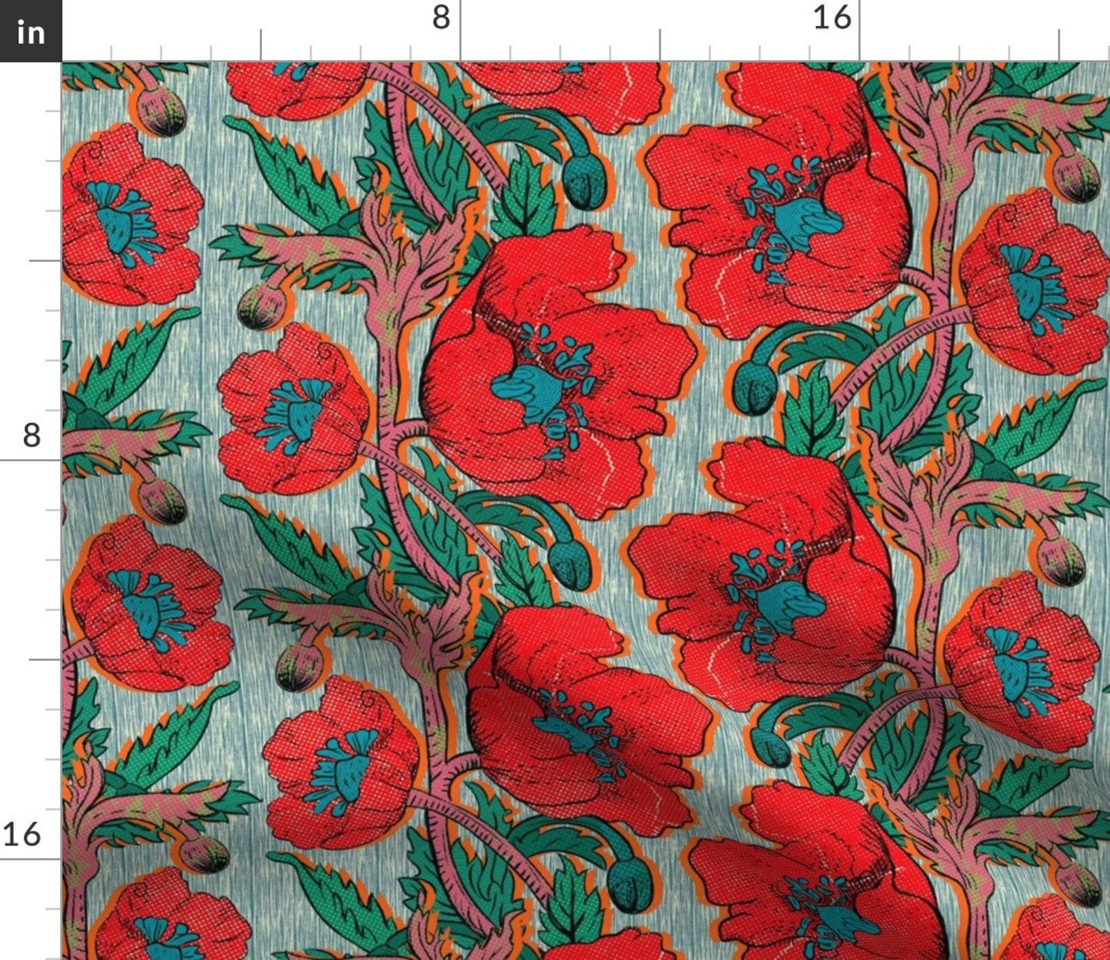 Poppy Sheets Red Poppy Floral Beautiful by Susiprint - Etsy