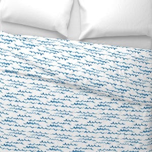 Coastal Bedding - Ocean Waves by Houseintheorchard - Watercolor Ocean ...