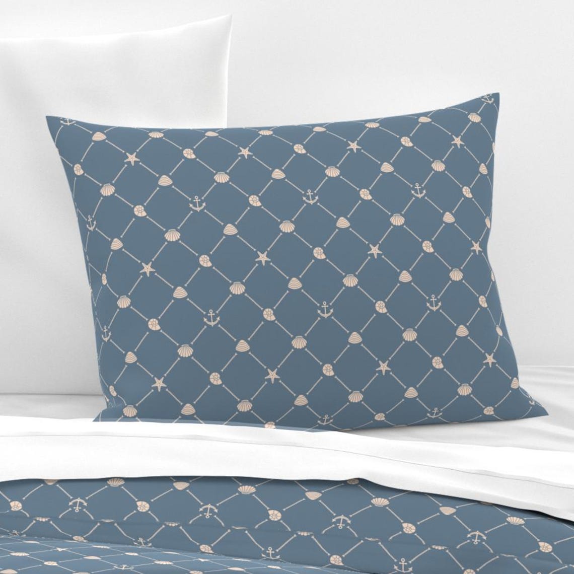 Blue Coastal Bedding - Sea Shells and Nautical Ropes by Dalightdesign ...