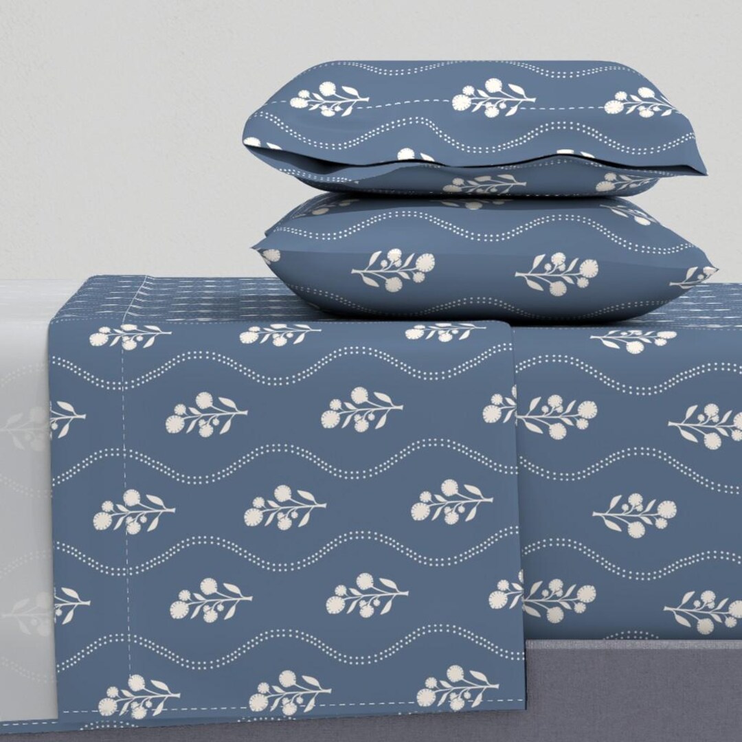 Vintage Floral Sheets - Wildflower Stripe by K_hackl - Antique Stripe ...