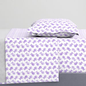 Rabbit Sheets - Purple Watercolor Bunny by Littlearrowdesign - Spring ...