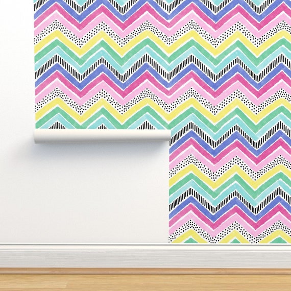 Zigzag Wallpaper Rainbow