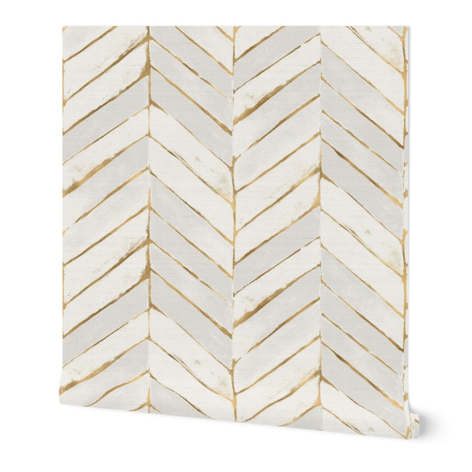 Boho Chevron Stripe Grasscloth Wallpaper Chevron Painted - Etsy