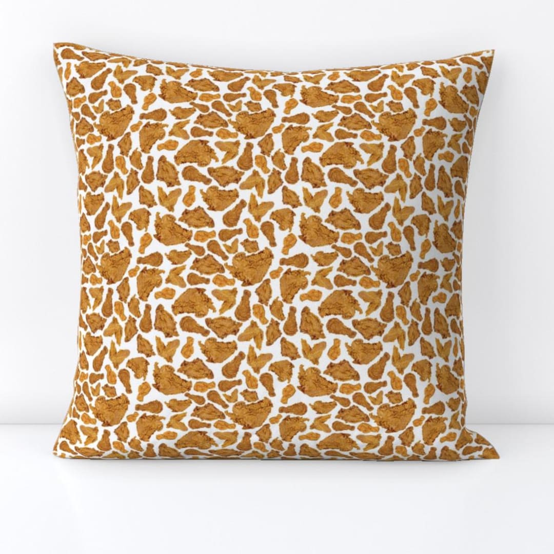 Food Throw Pillow - Fried Chicken by Sufficiency - Wing Dinner Chicken ...