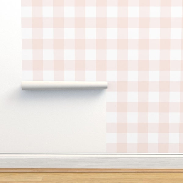 Pink Buffalo Check Wallpaper - Etsy