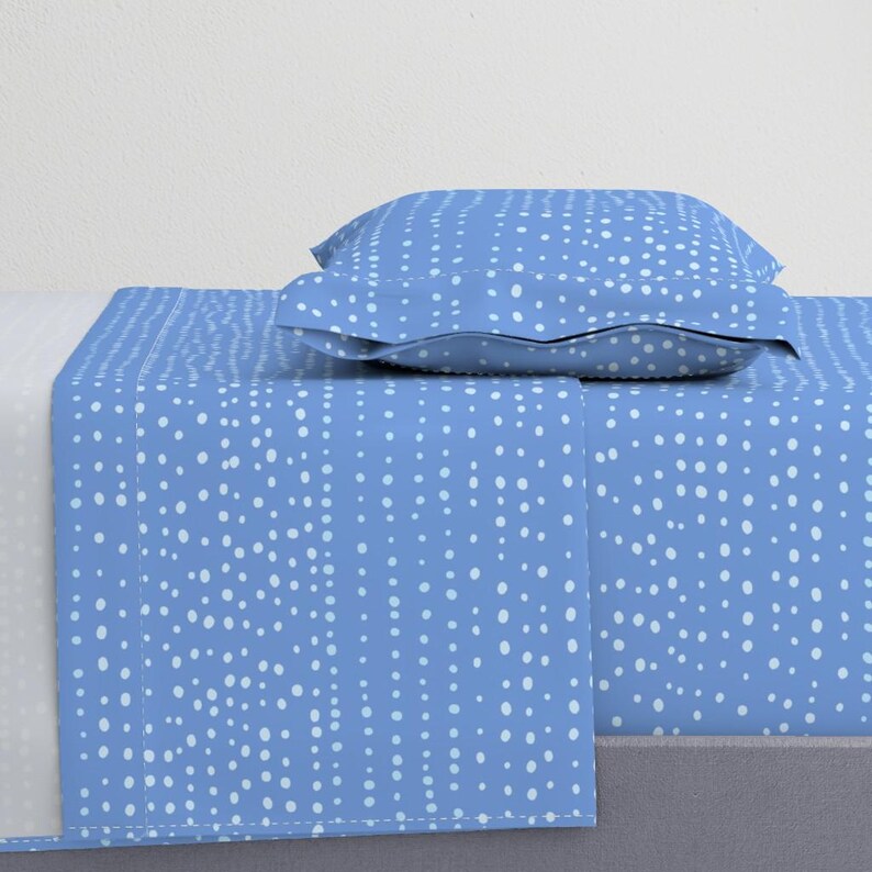 Blue Confetti Dot Sheets - Playful Light Blue by Littl_crow ...