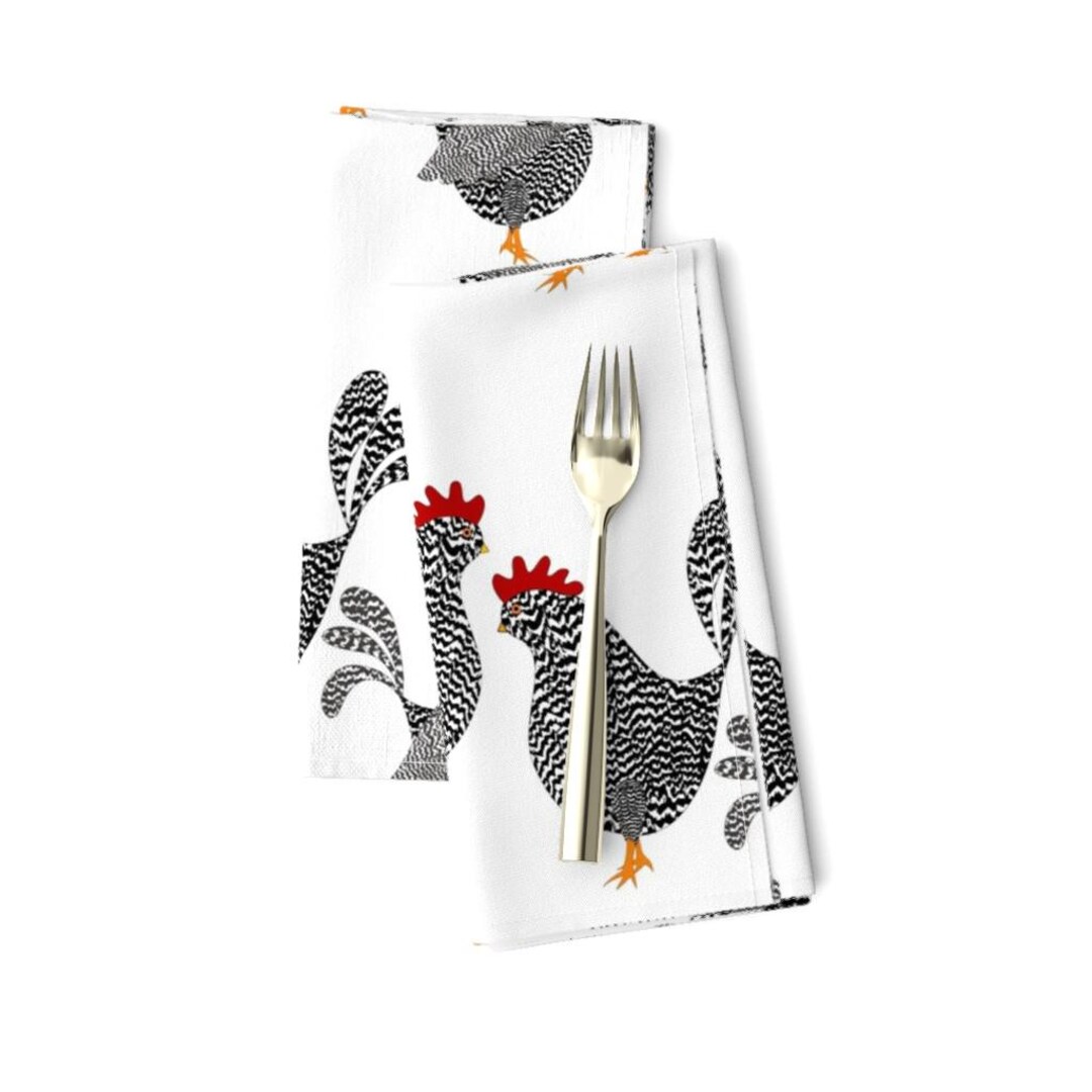 Cute Chicken Dinner Napkins (set of 2) - Chick Chick Chickens by Vo_aka ...