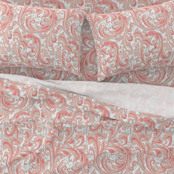 Romantic Pink Sheets Rococo Rose by Spellstone Arts and | Etsy