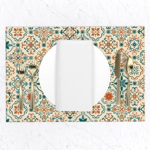 Spanish Tiled Placemats set of 2 Spanish Tiles by Maritcooper Folk Art ...