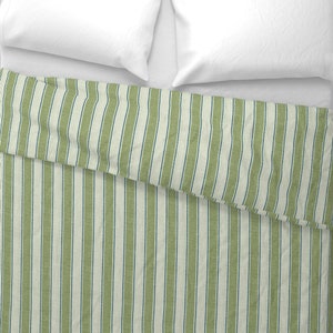 Ticking Bedding Greenery Stripe by Melissahyattfabrics Striped Vertical ...