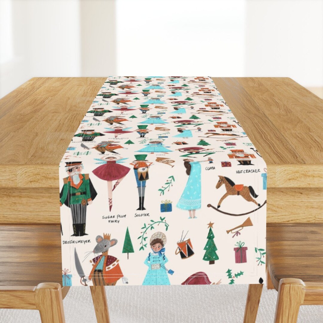 Christmas Table Runner Nutcracker Red Green by - Etsy