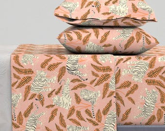 Whimsical Tiger Sheets - Tigers on Pink Large by Alenkakarabanova ...