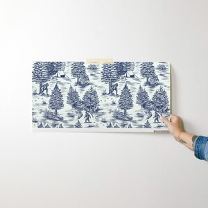 Blue Sasquatch Non-pasted Wallpaper Bigfoot Camping Toile - Bigfoot ...