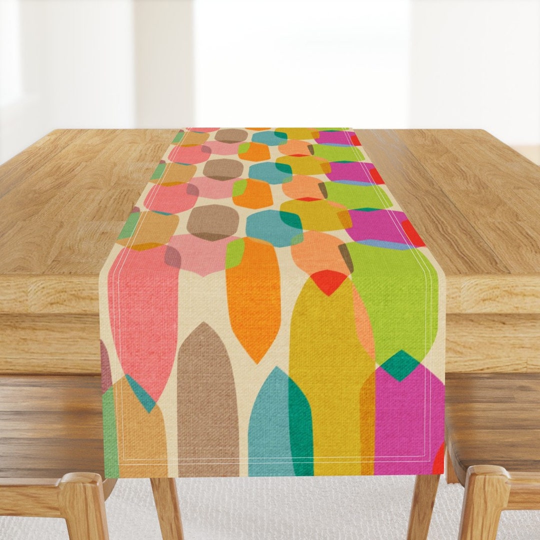 Mid Century Table Runner - Modern Art Mid Century Modern Colourful ...