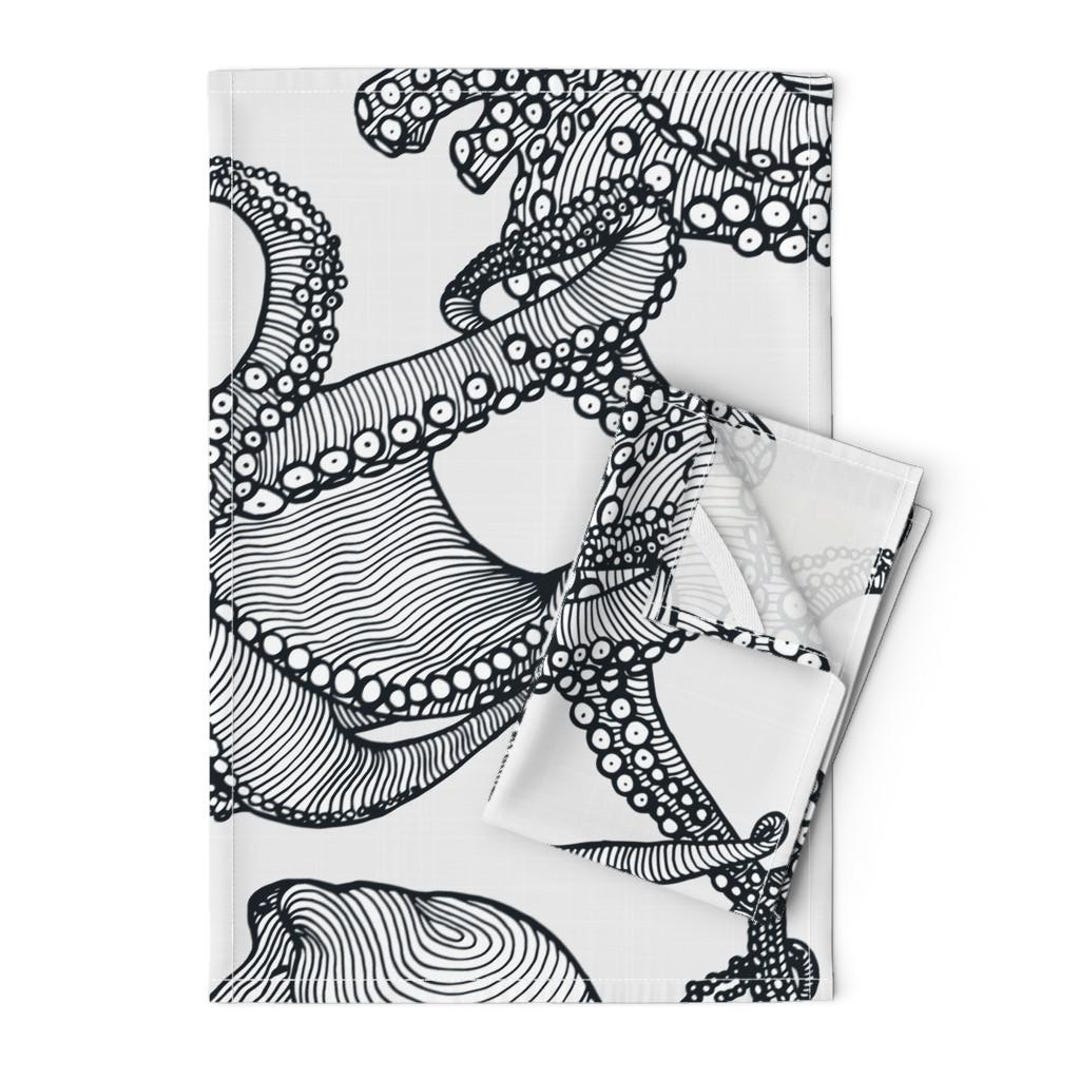 Octopus Tea Towels (set of 2) - Cephalopod by Patricia_braune - Marine ...