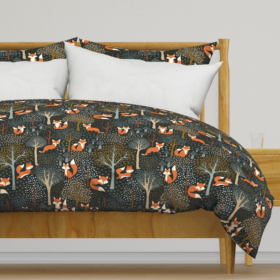 Red Fox Bedding Cute Woodland Fox by Priraj_designs Whimsical Woodland ...