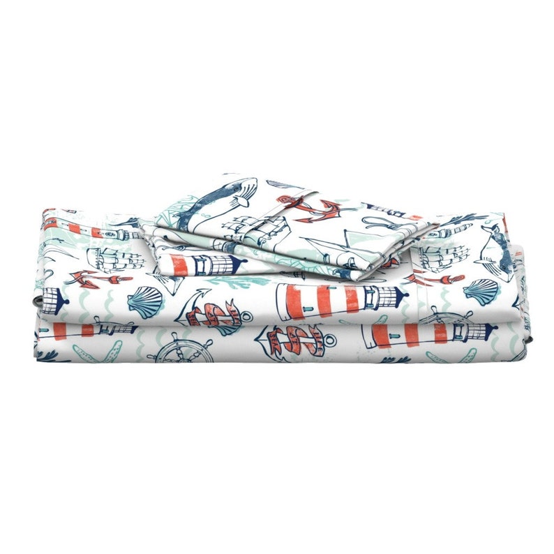 Nautical Ships Sheets Nautical Pacific by Ohn_mar_win - Etsy