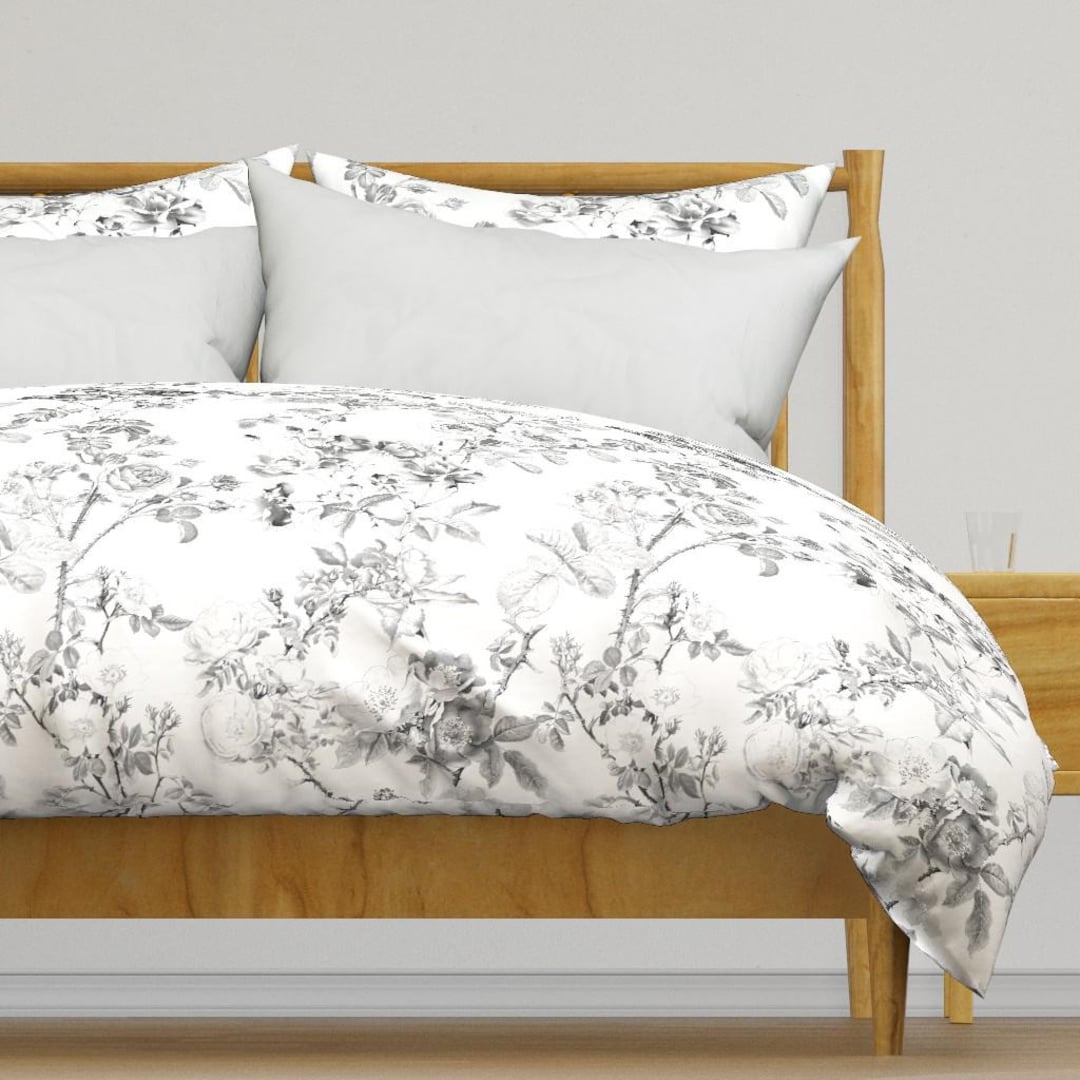 Floral Toile Bedding - English Rose by Peacoquettedesigns - Cottage ...