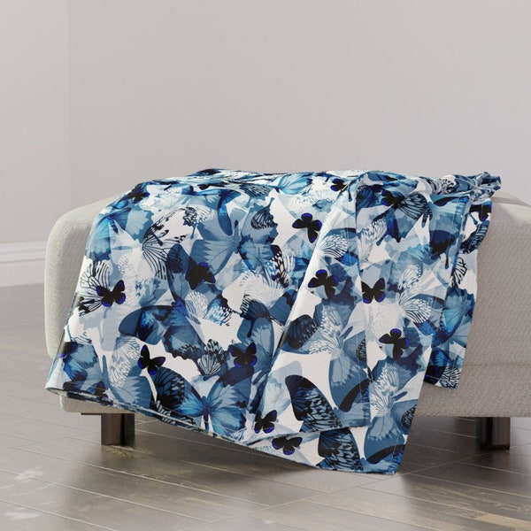 Royal Blue Throw Blanket - Etsy