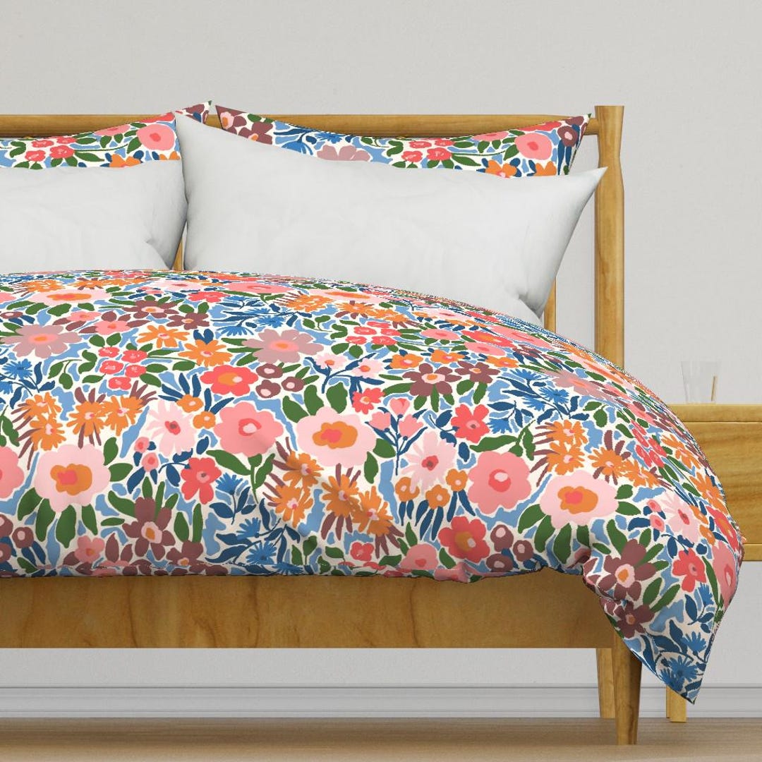 Colorful Bedding - Abstract Floral Large by Michelle_parascandolo ...