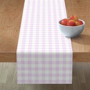 Lavender Gingham Table Runner Ginghampurple by - Etsy
